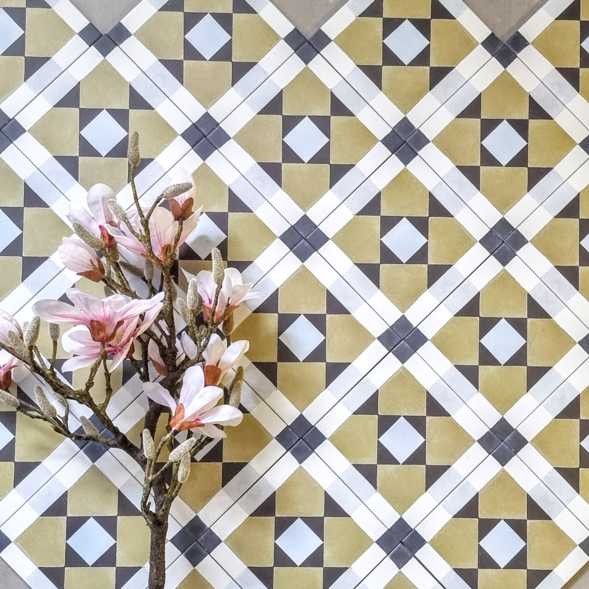 Ravello Golden Mustard Gold Moroccan Tiles 20cm x 20cm — Fayrouz Tile ...