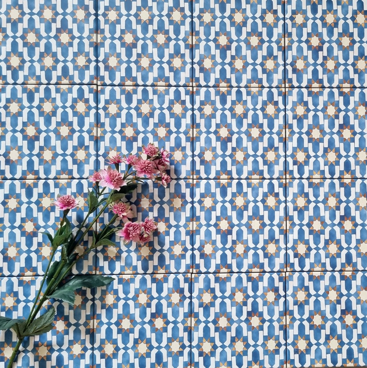 Marrakech B Mini Moroccan Porcelain Wall Floor Tile 15cm x 15cm ...