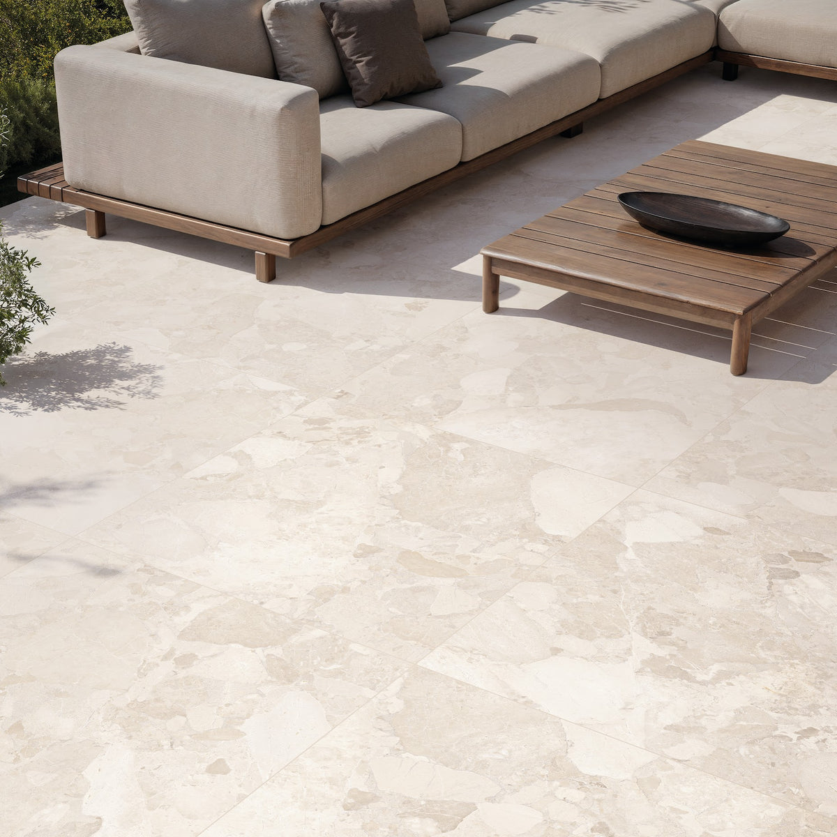 Riad Avorio Terrazzo 20mm thick | Outdoor Stone Tile Slabs | 100cm x 1 ...