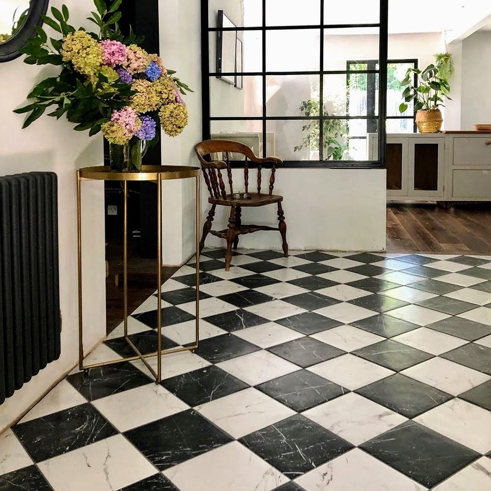 Florence Marquina Black | Marble Effect | 25cm x 25cm — Fayrouz Tile ...