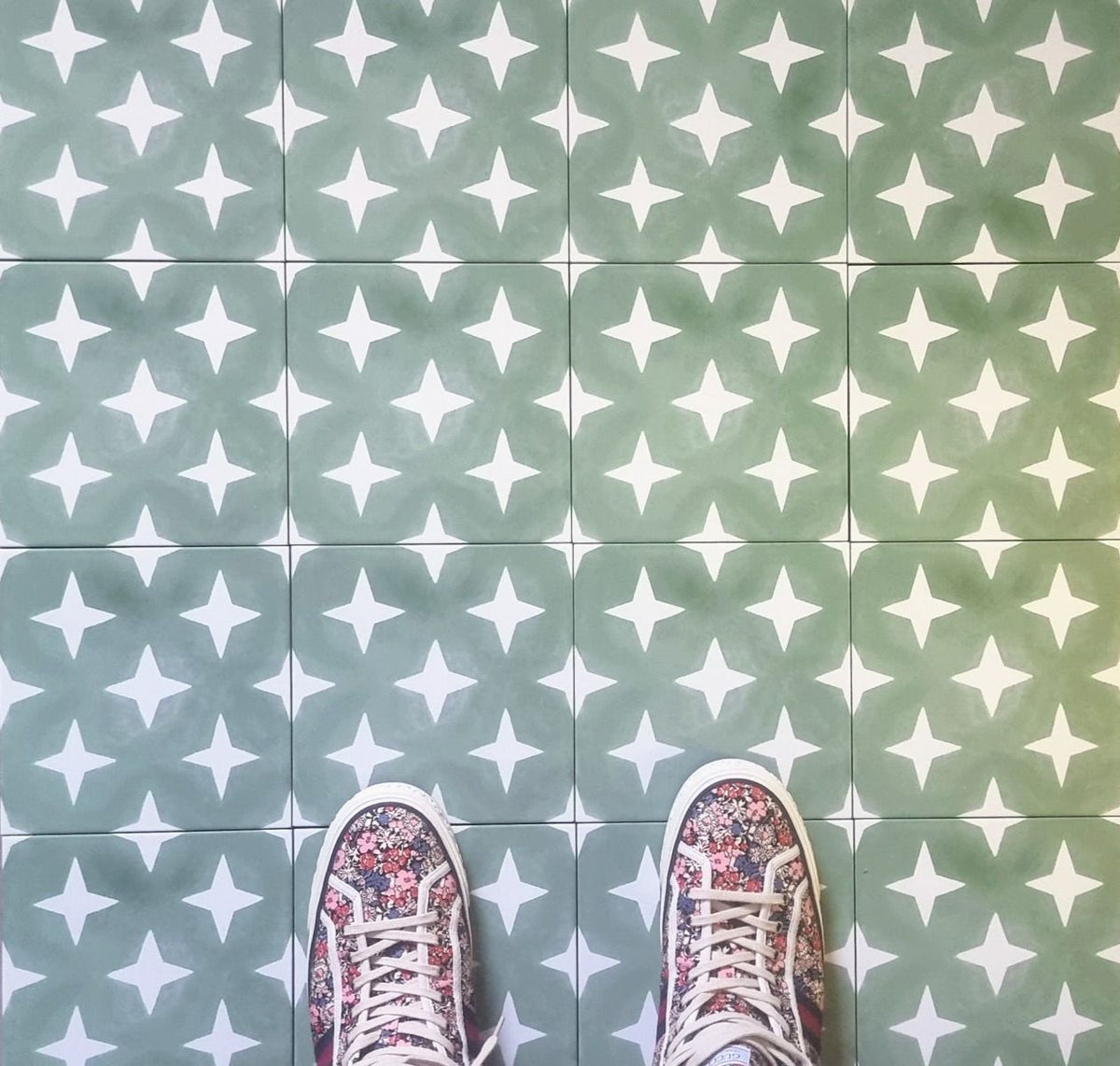 Soho |Green | Moroccan Tiles | Wall & Floor | 20cm x 20cm — Fayrouz ...