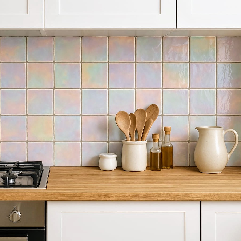 Midas Hologram Seashells | Square Wall Tiles | 10cm x 10cm — Fayrouz ...