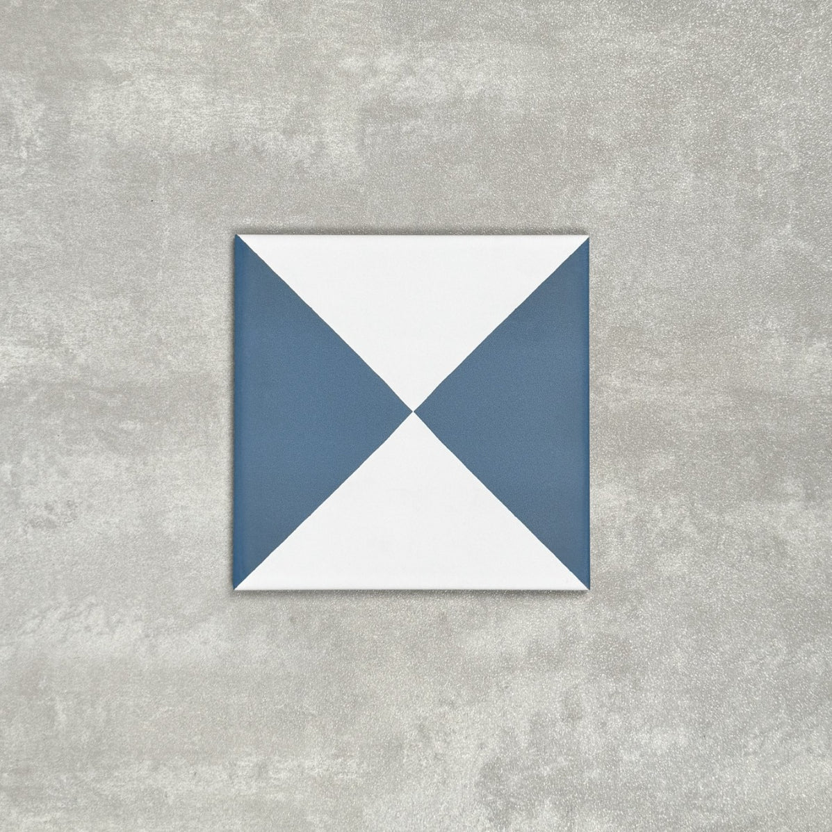 Harlequin Quarter Navy Blue Tile 20cm x 20cm — Fayrouz Tile and Stone