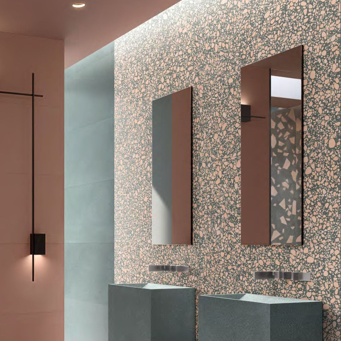 CUT TILE SAMPLE Melody POP Terrazzo Green 60cm x 60cm — Fayrouz Tile ...